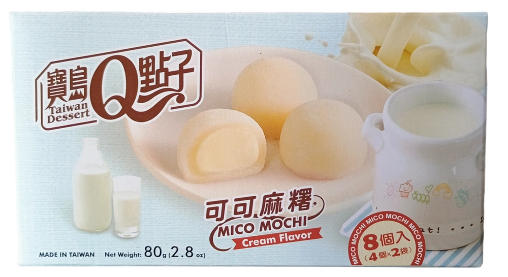 Mochi Mico Cream, ciastka z ryżu kleistego 80g Tajwan Dessert